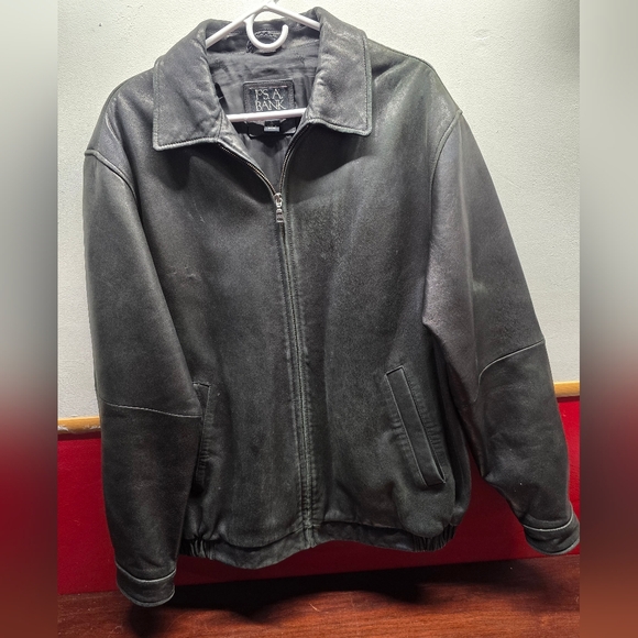 Jos. A. Bank | Jackets & Coats | Jos A Bank Mens Black Leather Jacket ...